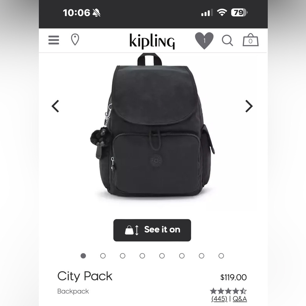Kipling City Pack Backpack. - Gem